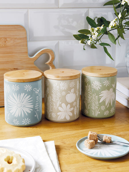 Cooksmart Homestead Ceramic Canister Sage – Creative Ideas Home and Gift